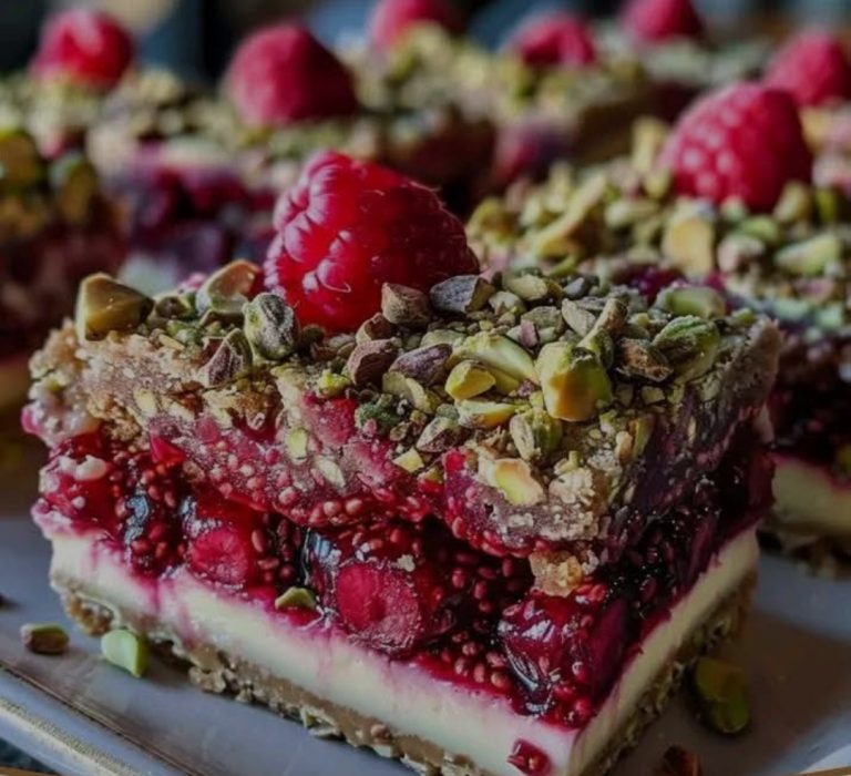 Heavenly Raspberry Pistachio Bars – Cook For You