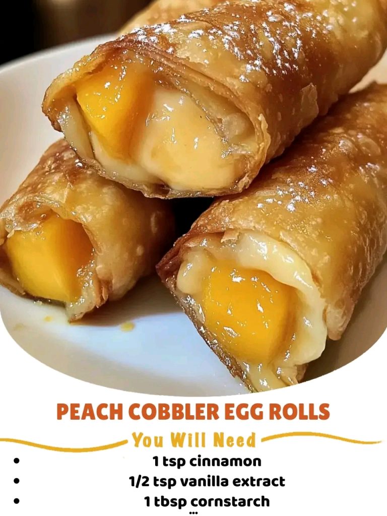 Peach Cobbler Egg Rolls – Cook For You