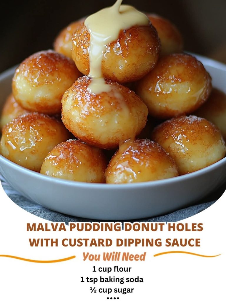 Malva Pudding Donut Holes with Custard Dipping Sauce – Cook For You