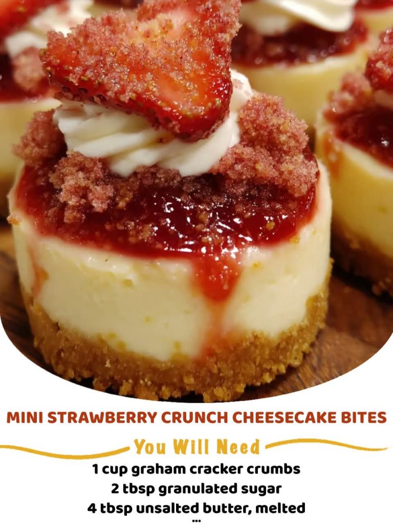 Mini Strawberry Crunch Cheesecake Bites – Cook For You