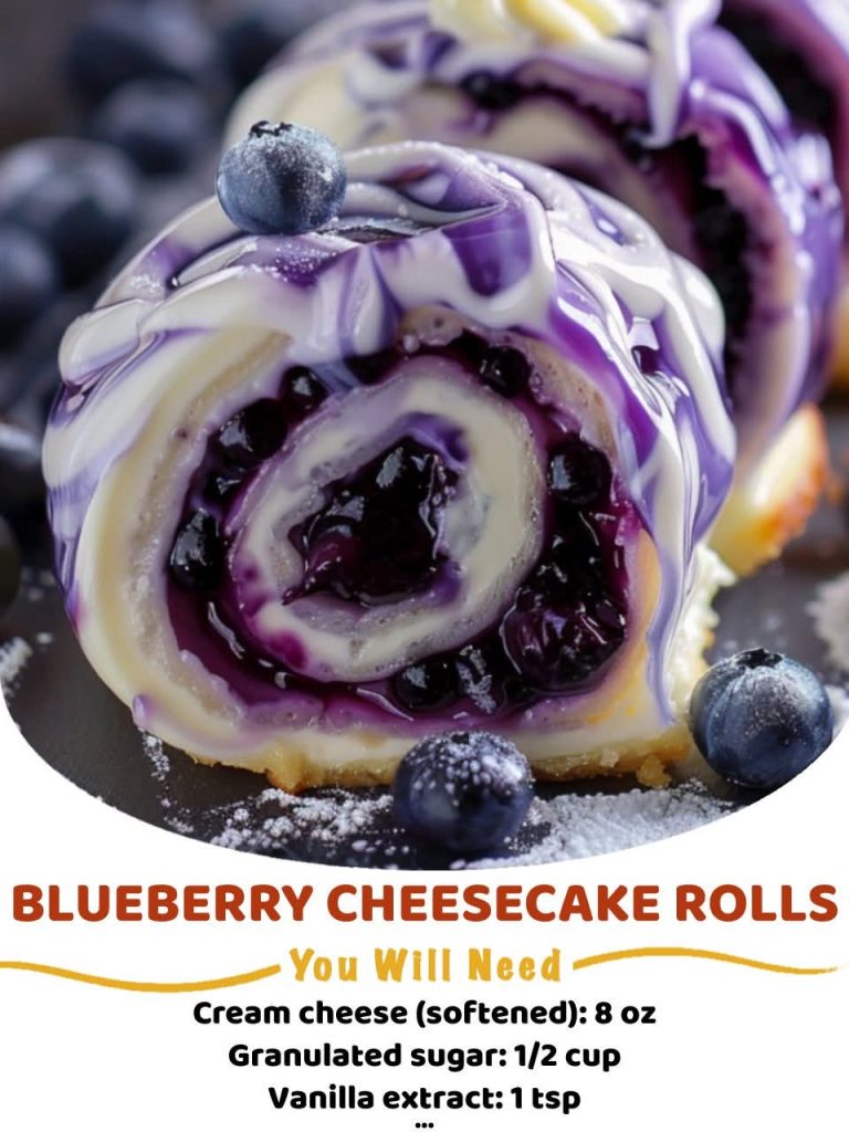Blueberry Cheesecake Rolls – A Bite of Bliss in Every Swirl – Cook For You