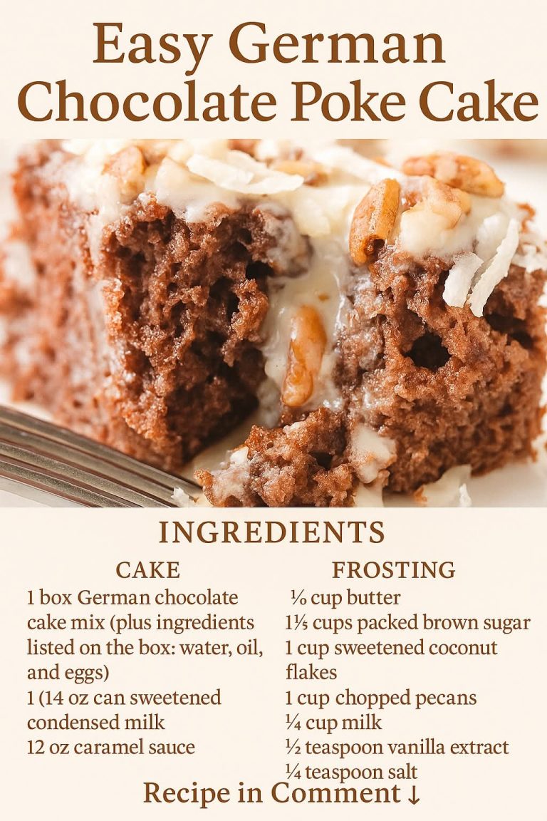 Easy German Chocolate Poke Cake – Cook For You