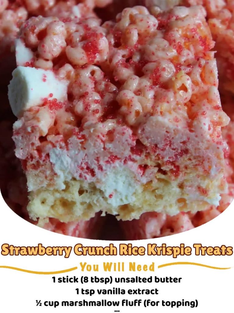 Strawberry Crunch Rice Krispie Treats – Cook For You