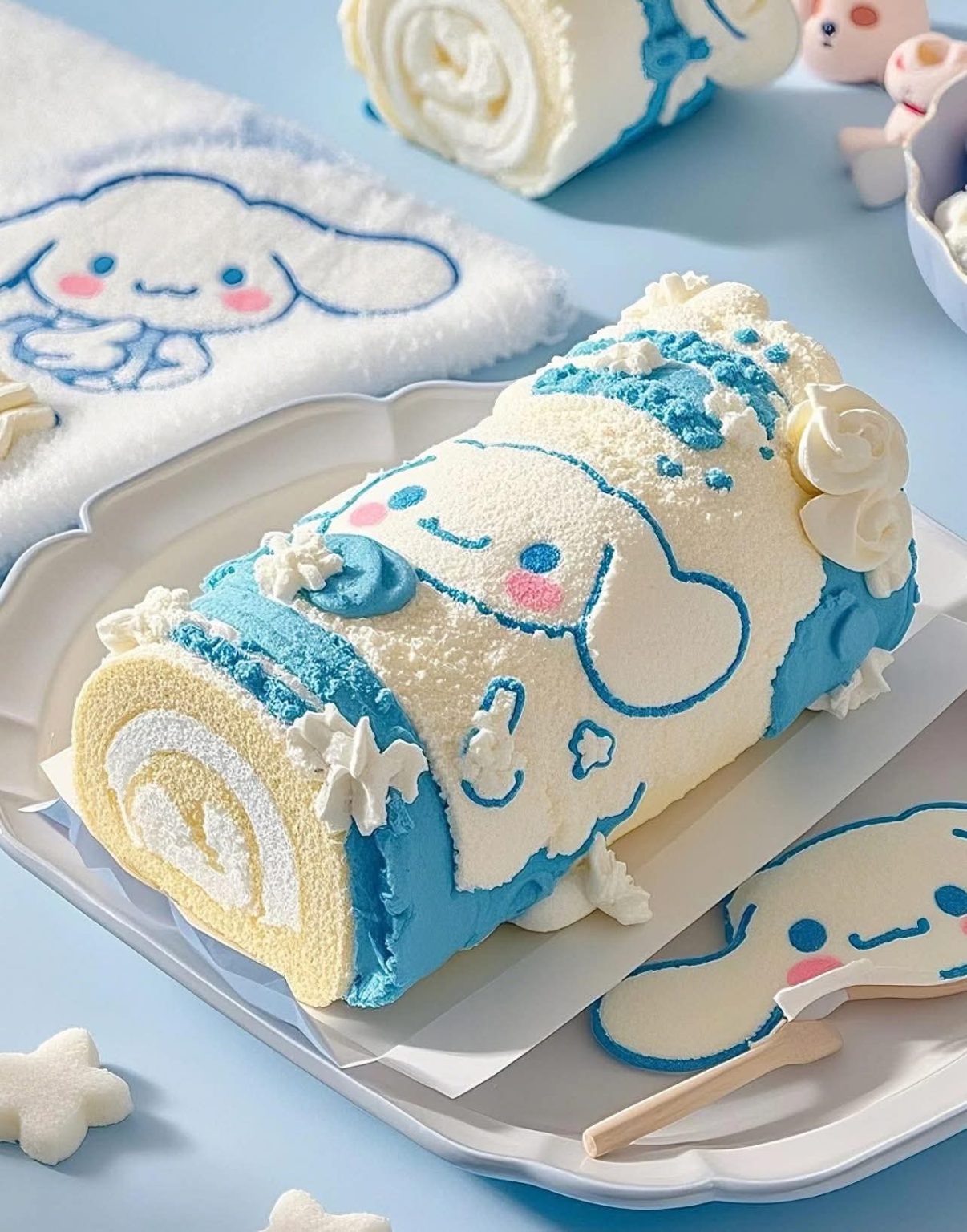 Cinnamoroll Swiss Roll Cake Recipe – Cook For You