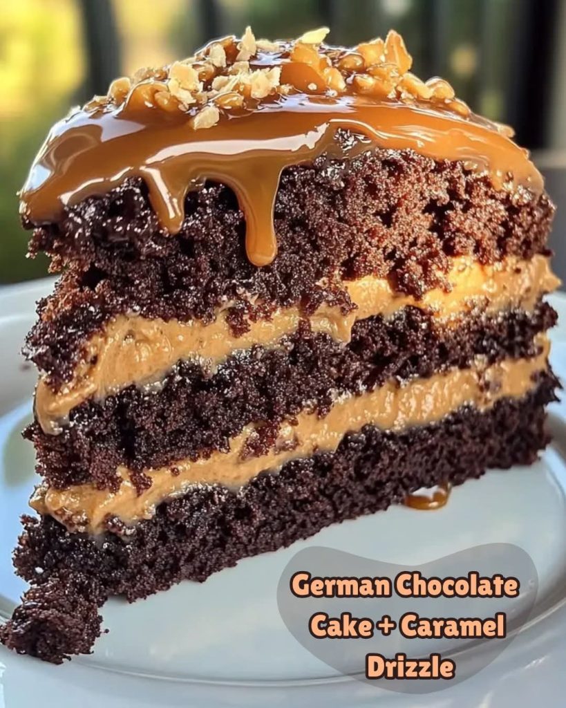German Chocolate Cake with Caramel Drizzle – Cook For You