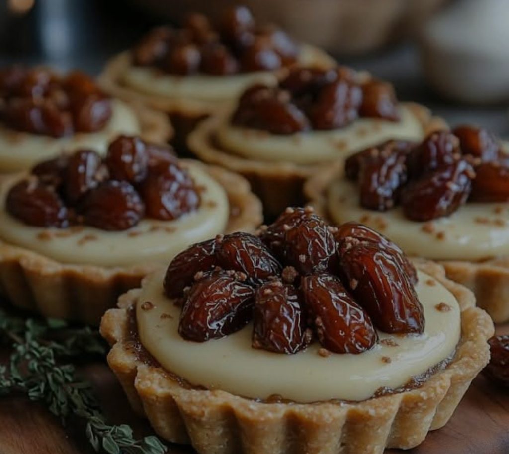 Sticky Date Pudding Tartlets with Cream Cheese Custard – Cook For You