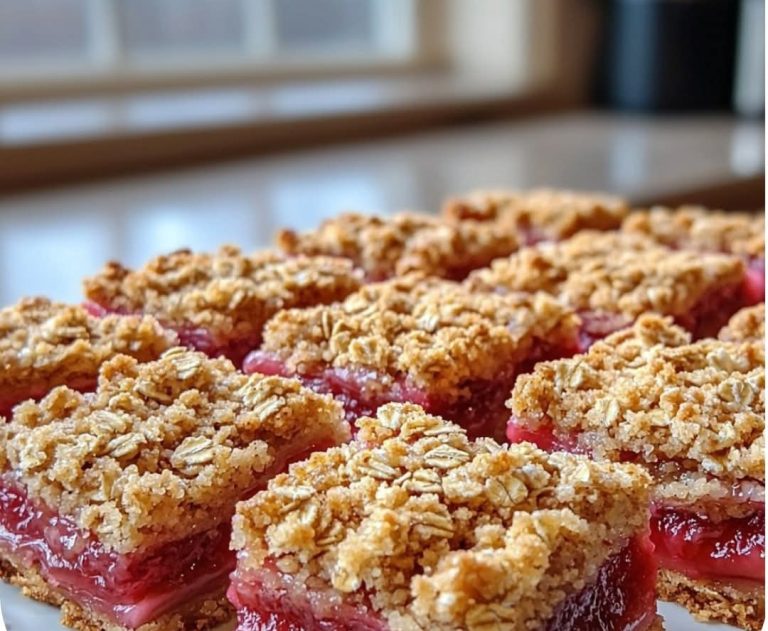 Rhubarb Crumb Bars with Buttery Oat Topping – Cook For You