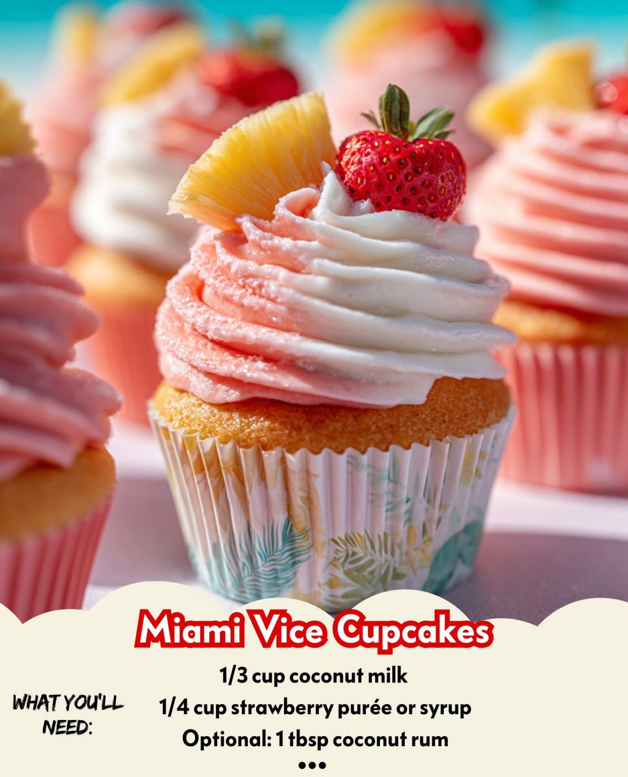 Miami Vice Cupcakes – Cook For You