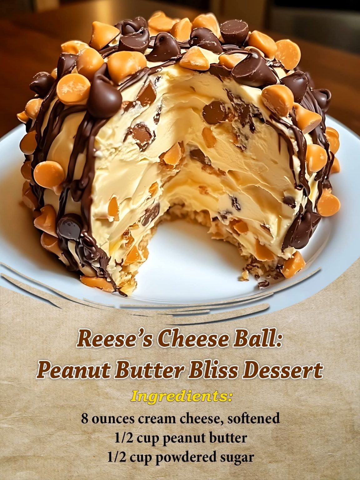 Reese’s Cheese Ball: Peanut Butter Bliss Dessert – Cook For You