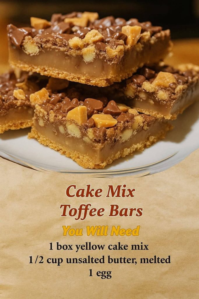 Cake Mix Toffee Bars – Cook For You