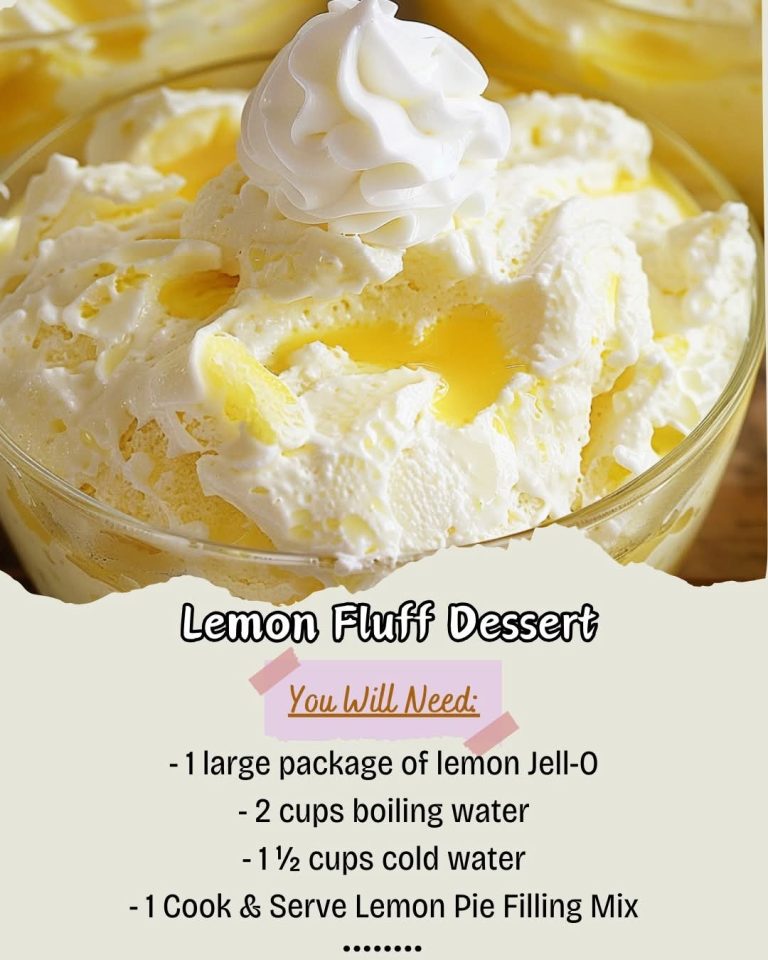 Lemon Fluff Dessert: A Tangy Cloud of Joy 🍋 – Cook For You