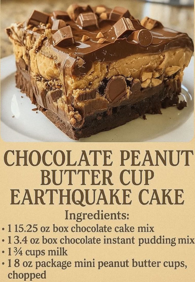 Chocolate Peanut Butter Cup Earthquake Cake – Cook For You