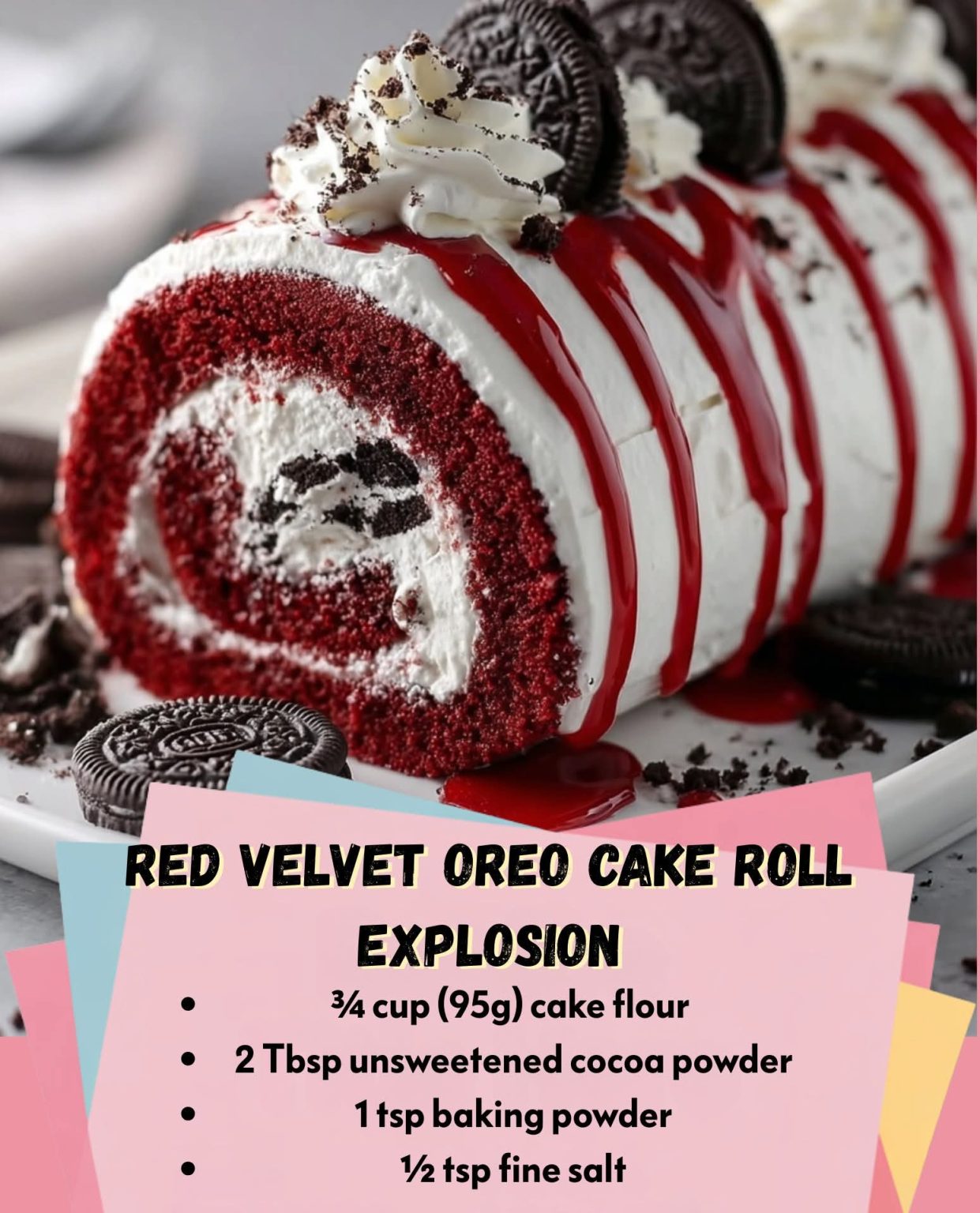 Red Velvet Oreo Cake Roll Explosion – Cook For You