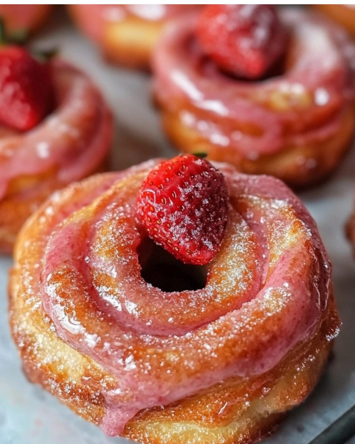 Strawberry Glazed French Crullers – Cook For You
