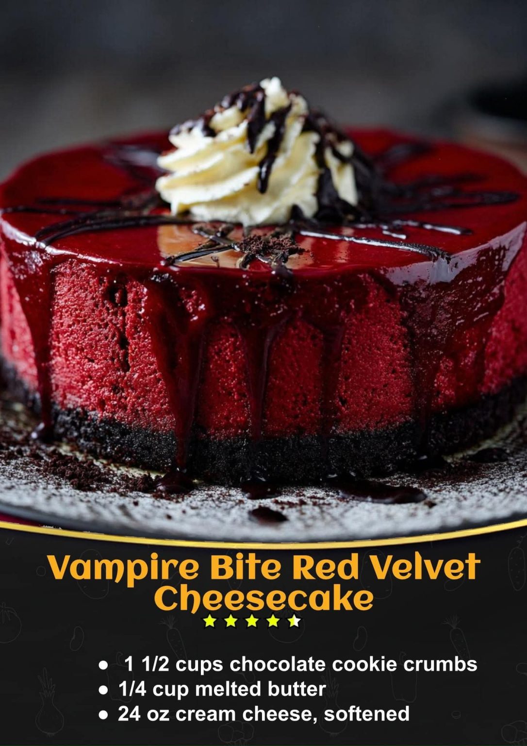 Vampire Bite Red Velvet Cheesecake – Cook For You