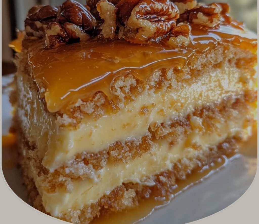 Crème Brûlée Caramel Pecan Cake – Cook For You