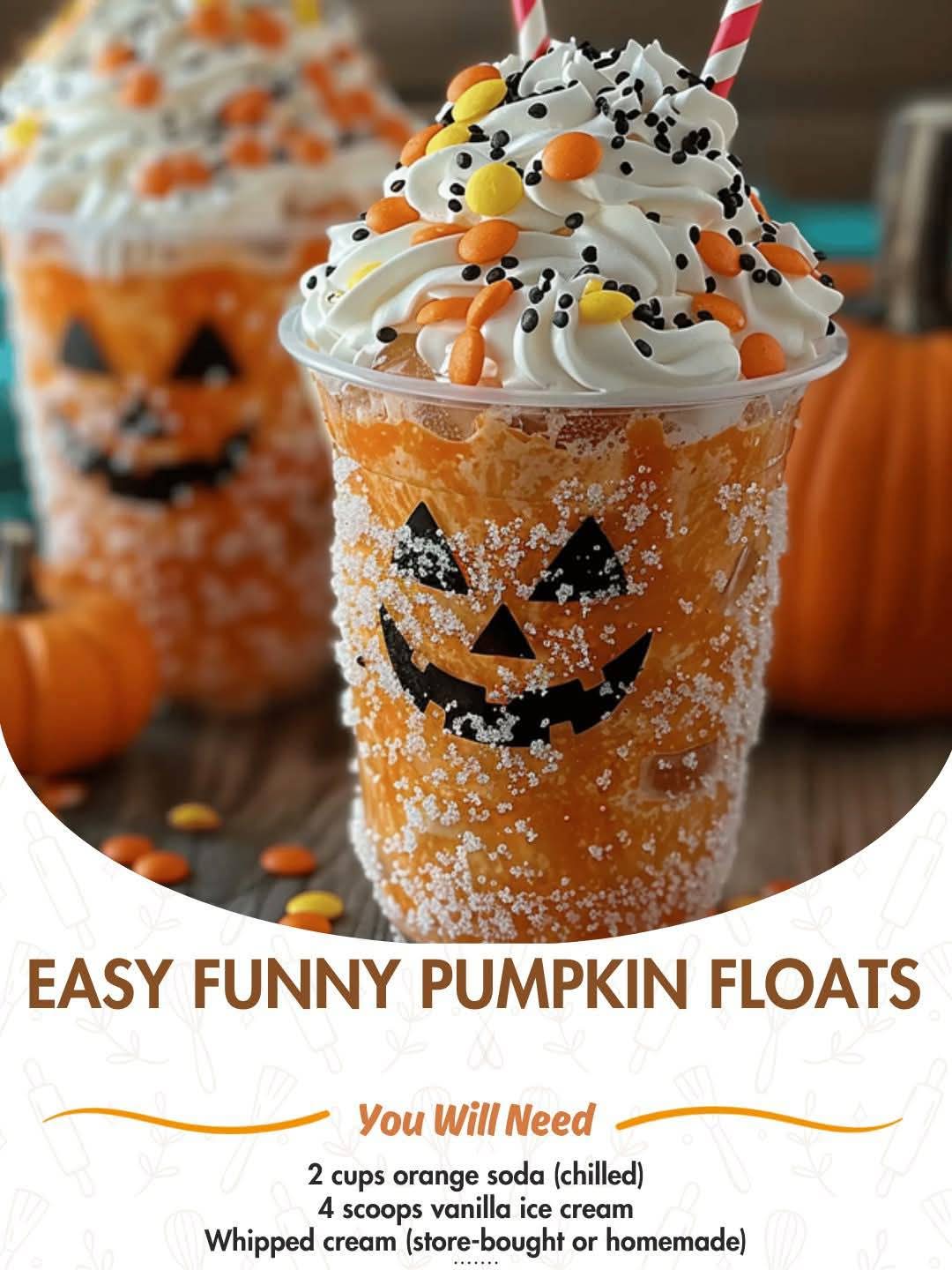 Easy Funny Pumpkin Floats – Cook For You