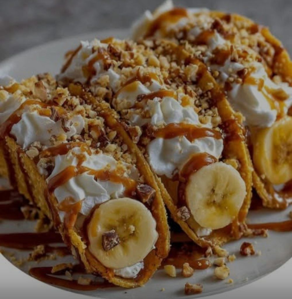 Caramel Banana Nuts Tacos – Cook For You