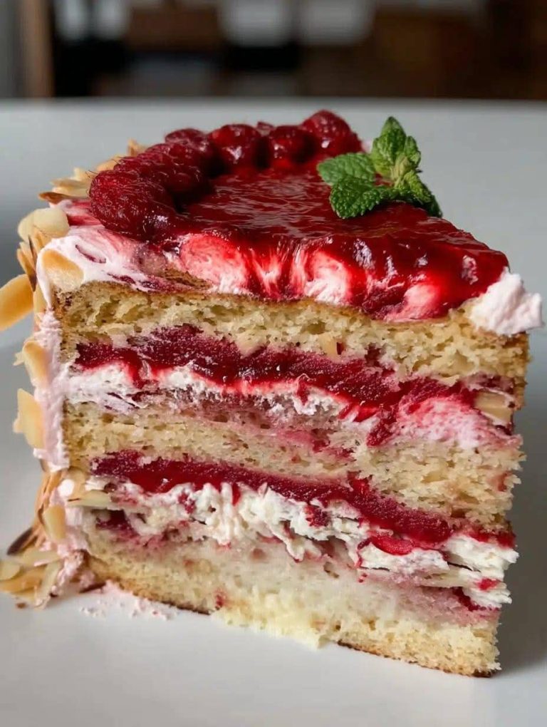 Raspberry-Vanilla Crunch Layer Cake – Cook For You