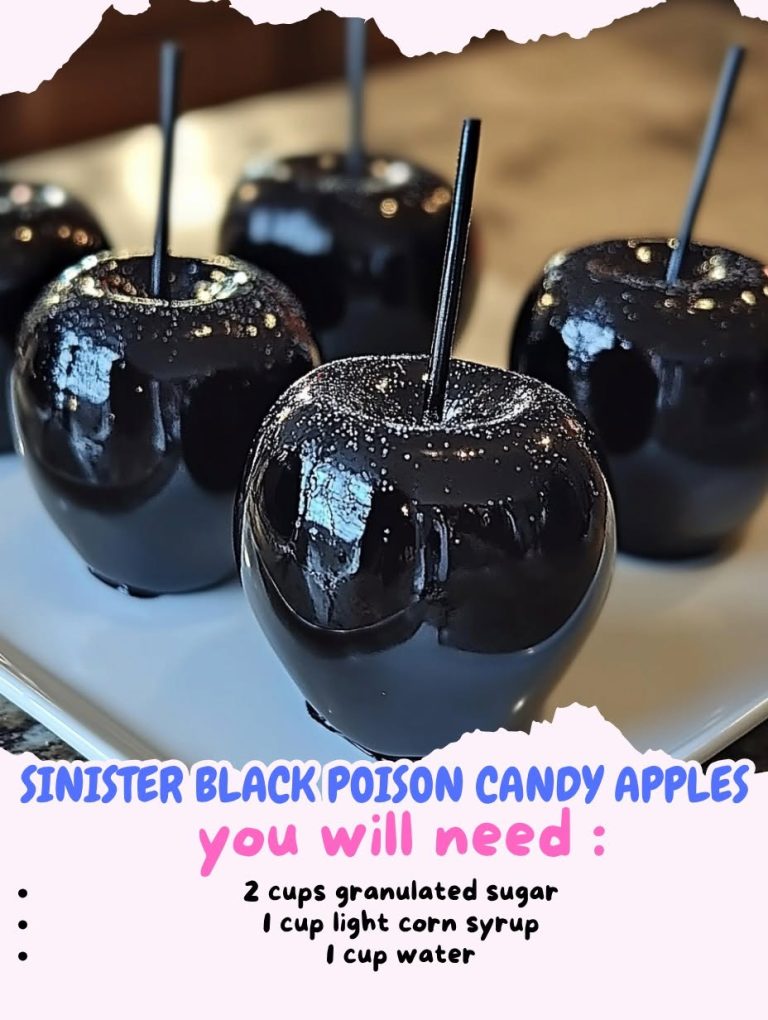 Sinister Black Poison Candy Apples: A Wicked Halloween Delight – Cook ...