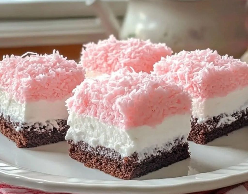 Pink Coconut Snowball Cake Bars – Cook For You