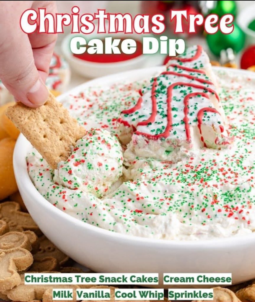 Christmas Tree Cake Dessert Dip – Cook For You