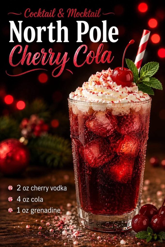 North Pole Cherry Cola Cocktail – Cook For You
