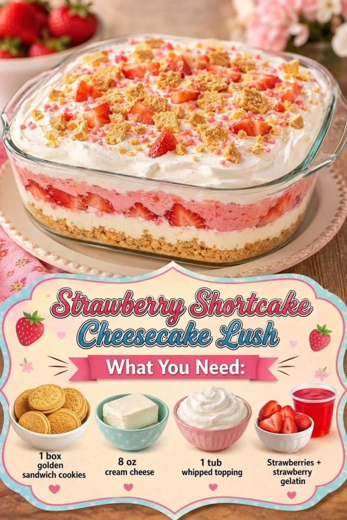 Strawberry Shortcake Cheesecake Lush – Cook For You